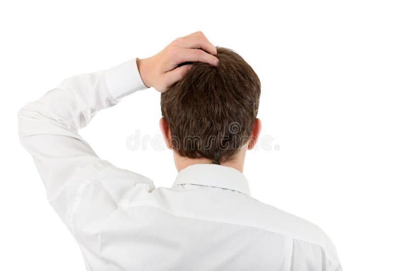 Man Scratching his Head stock image. Image of nucha, neck - 30613801