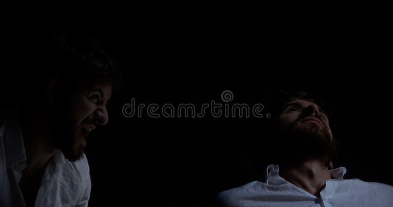 Man Screaming and Lying Half-conscious Stock Photo - Image of ...