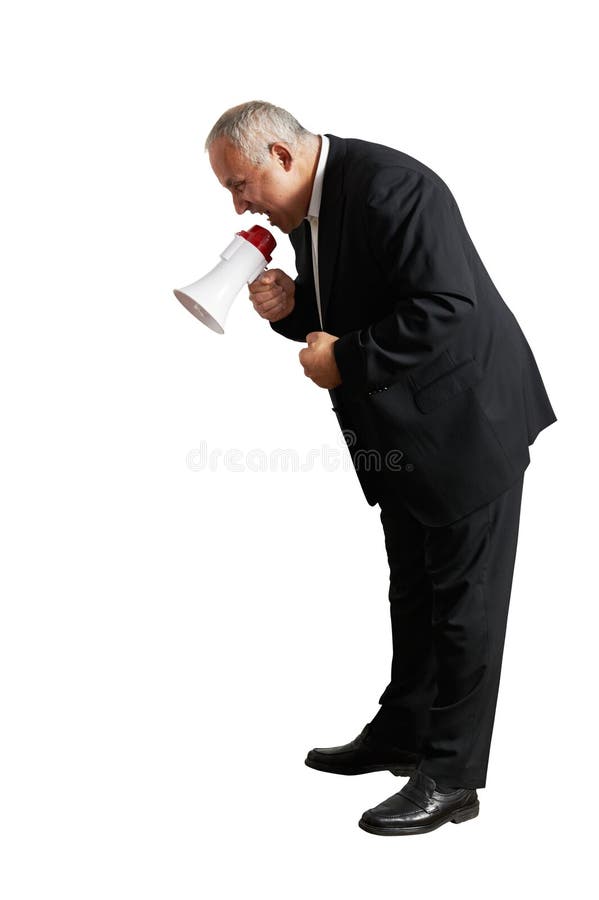 Man Looking Down and Screaming Stock Image - Image of angry, emotional ...