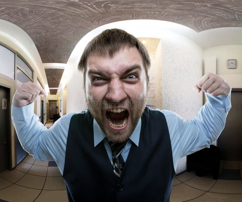 Man screaming at office stock image. Image of emotional - 49838369