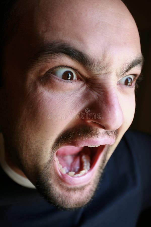 Man screming stock photo. Image of evil, screaming, look - 23144940