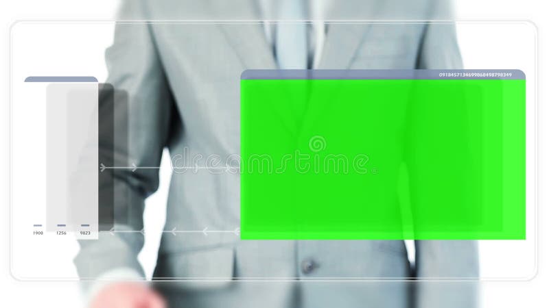 Man Scrolling Screens in Chroma Key Stock Video - Video of generated ...