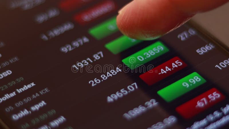 Stock Index Chart with a Graph Diagram. Display and Monitors Growth and ...