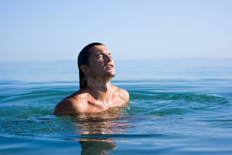 Man in the sea stock photo. Image of athletic, adult - 11648042