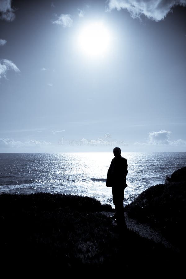 Distant man stands alone stock image. Image of person - 7836611