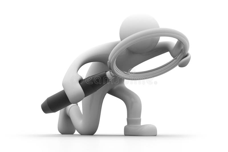 Man searching stock illustration. Illustration of quest - 48095138