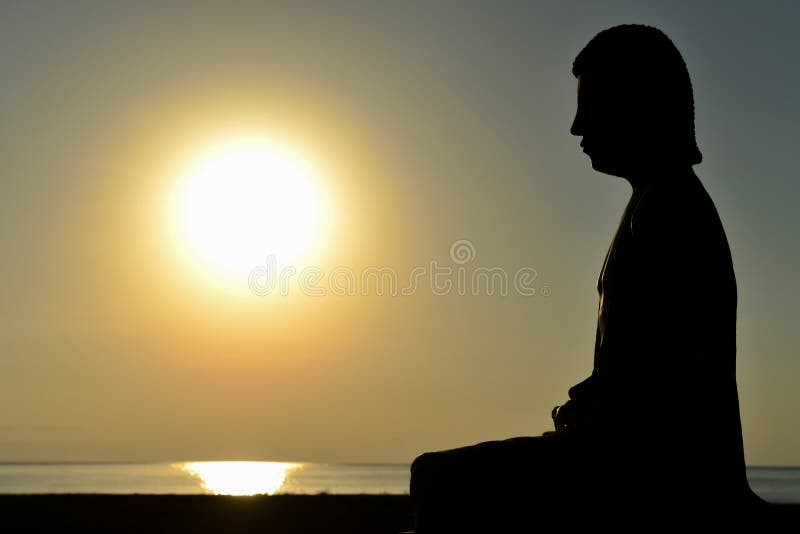 Man at Seaside Doing Yoga at Sunset Stock Photo - Image of sunlight ...