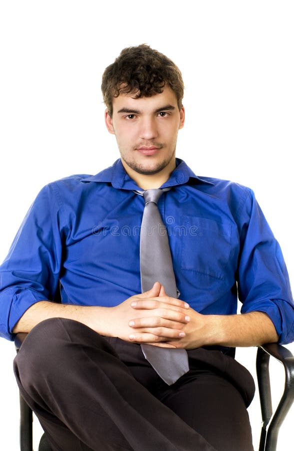 Man seat in a chair stock photo. Image of fired, corporate - 19091202