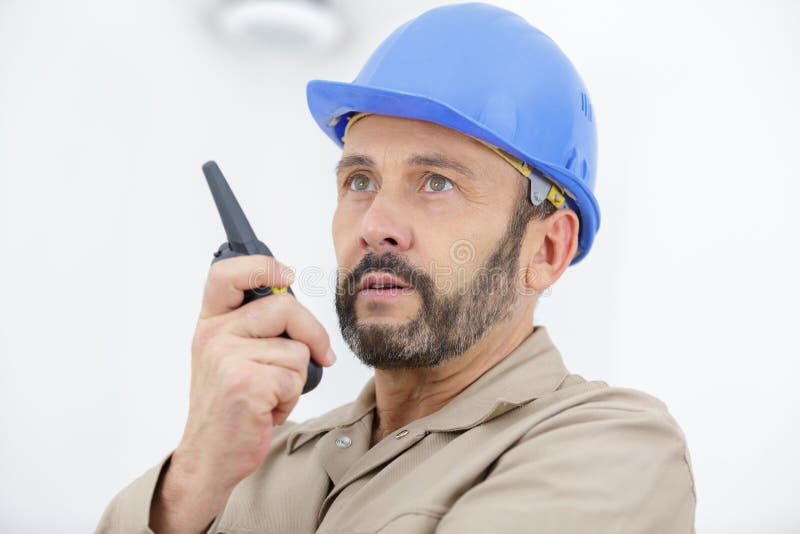 Man and Security System Operator Stock Image - Image of keyboard ...