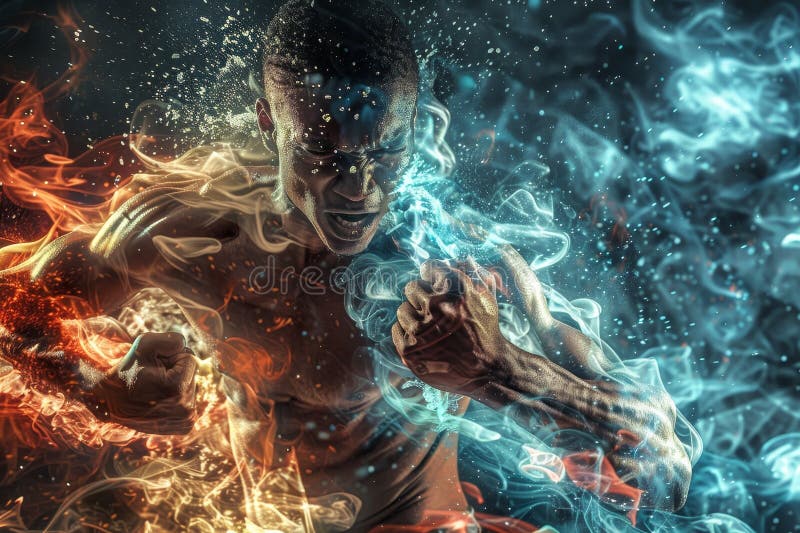 A Man is Seen Running through Flames and Water Simultaneously ...