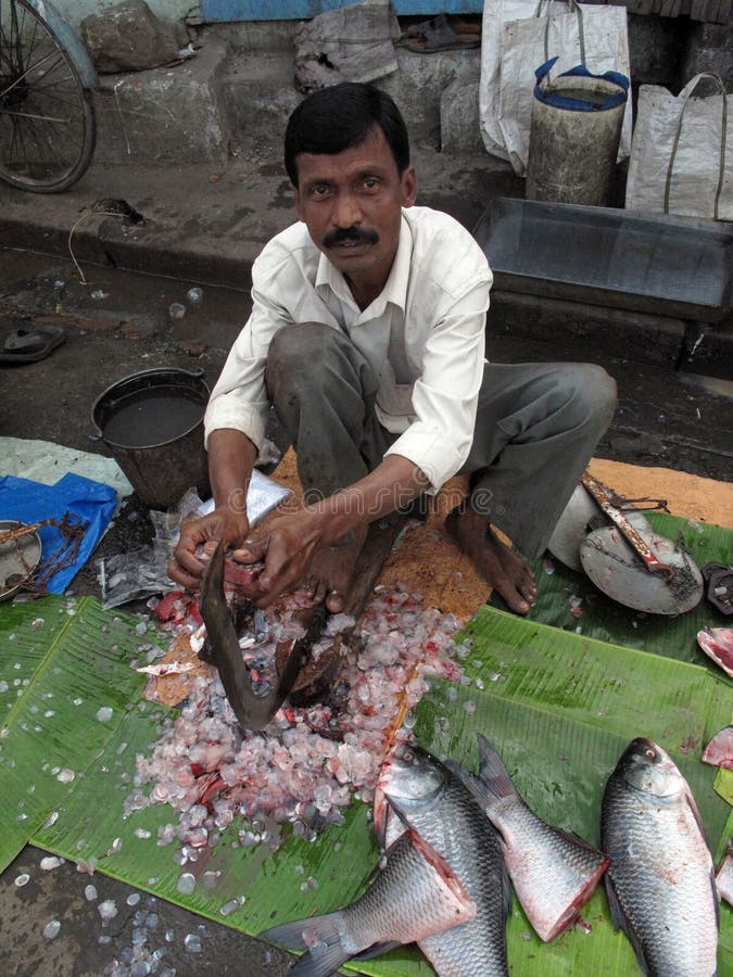Man Selling Fish at a Street Market Editorial Image - Image of dirty ...