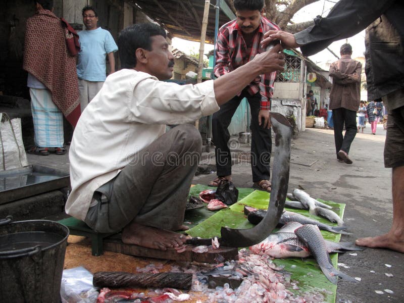 Man Selling Fish at a Street Market Editorial Photography - Image of ...