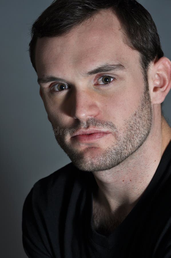 Man with a serious look stock image. Image of masculine - 18461789