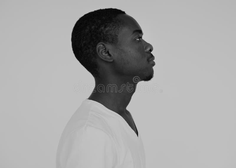 Man Serious Studio Portrait Concept Stock Photo - Image of african ...
