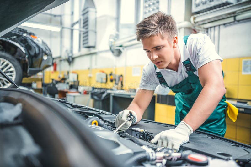 Man in service stock photo. Image of servicing, white - 88587132