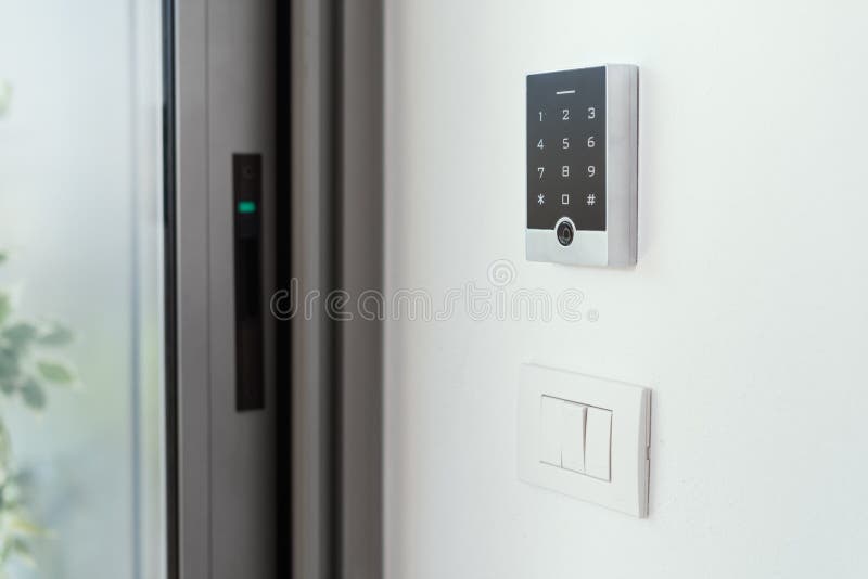 Man Setting an Alarm Code for Home Security Stock Photo - Image of safe ...