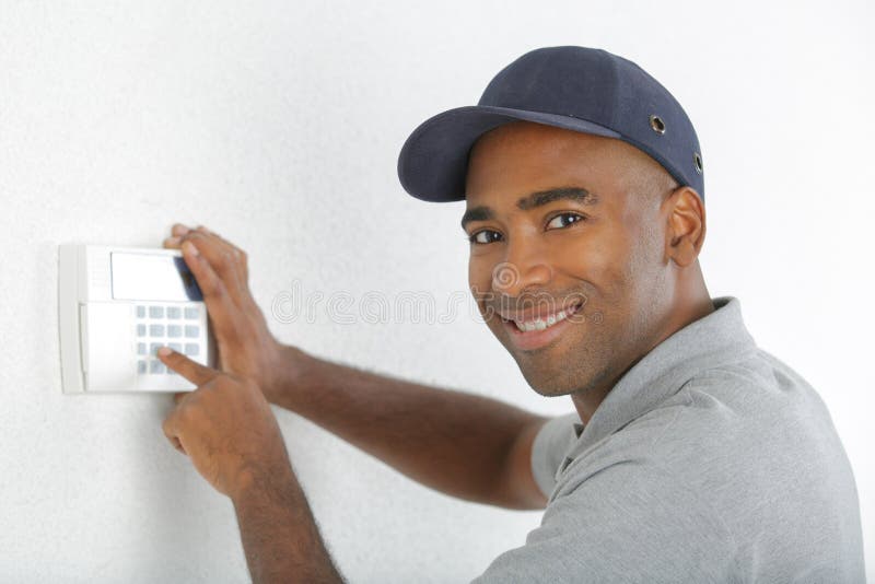 Man setting pin stock photo. Image of build, password - 160939016
