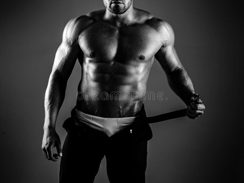 Man with a body. stock photo. Image of model, hunk, muscular - 298121634