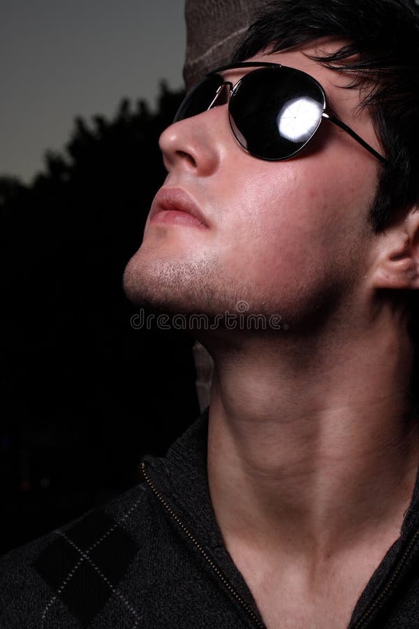 Man Wearing Shades stock photo. Image of sunglasses, shot - 6020972