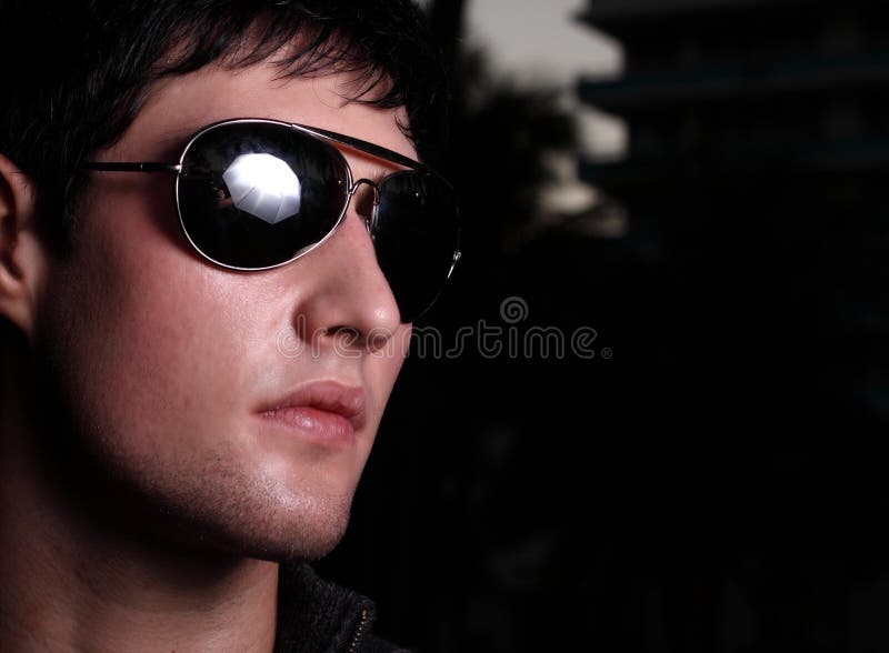 Man in shades stock image. Image of fashionable, head - 7169899