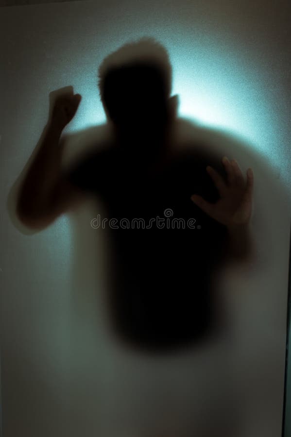 Behind Glass Person Silhouette Wall Stock Photos - Free & Royalty-Free ...