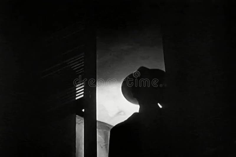 Man in Shadows Speaking on Telephone Stock Footage - Video of retro ...
