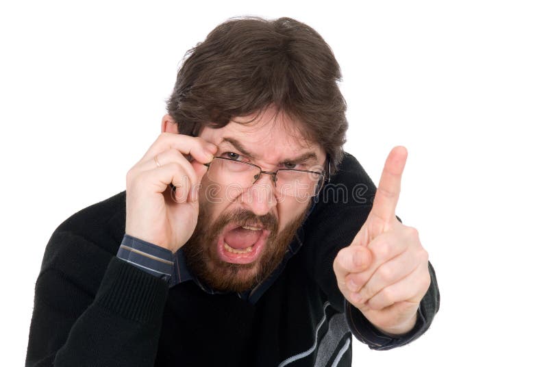 The man shakes finger stock image. Image of adult, chief - 22851919
