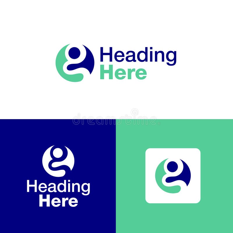 Man in Shape of G Logo Design - Modern G Shape Logo Stock Vector ...