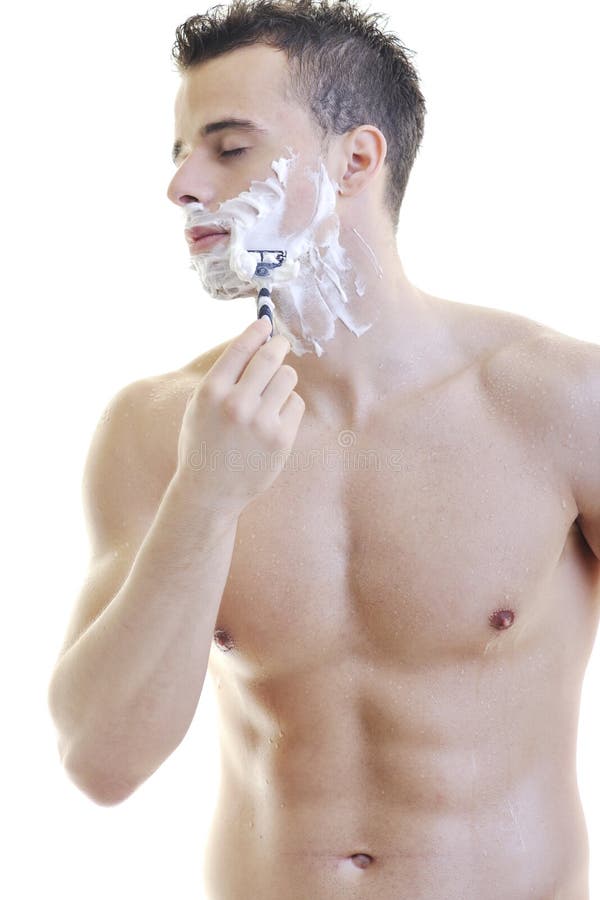 Man shave stock image. Image of eyes, face, beard, person - 14072871