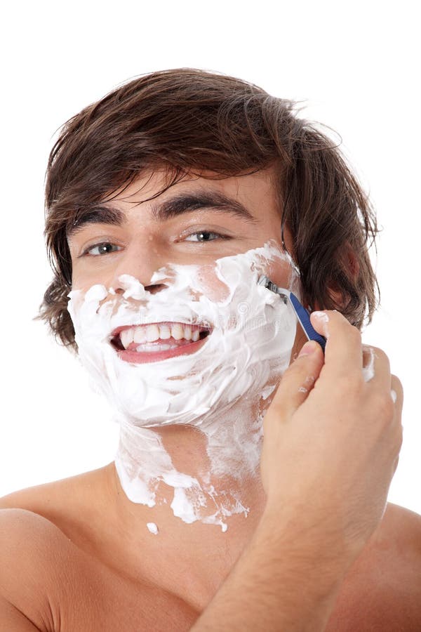 Man shaving stock image. Image of beauty, blade, inside - 19119595