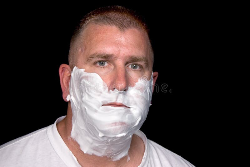 Man shaving stock image. Image of clean, hair, head, shaving - 25421061