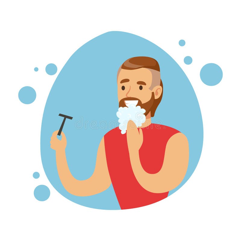 Man Shaving Beard stock vector. Illustration of clip - 18784165 Man Shaving Beard stock vector. Illustration of clip - 18784165