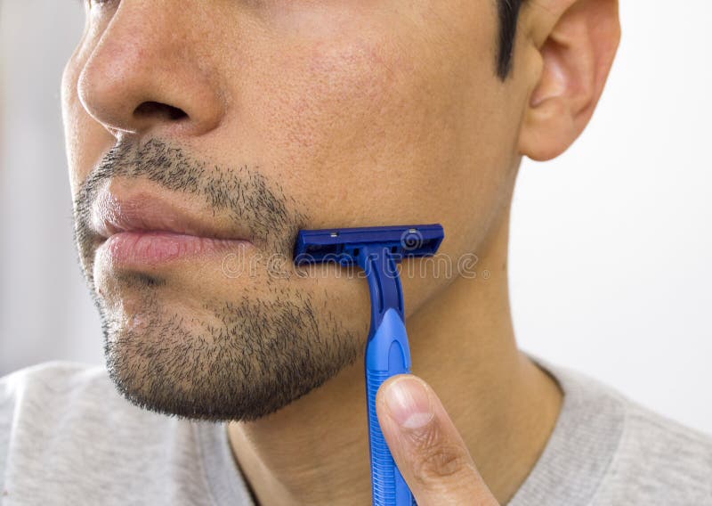 Man shaving stock image. Image of lifestyle, face, healthy - 38555341