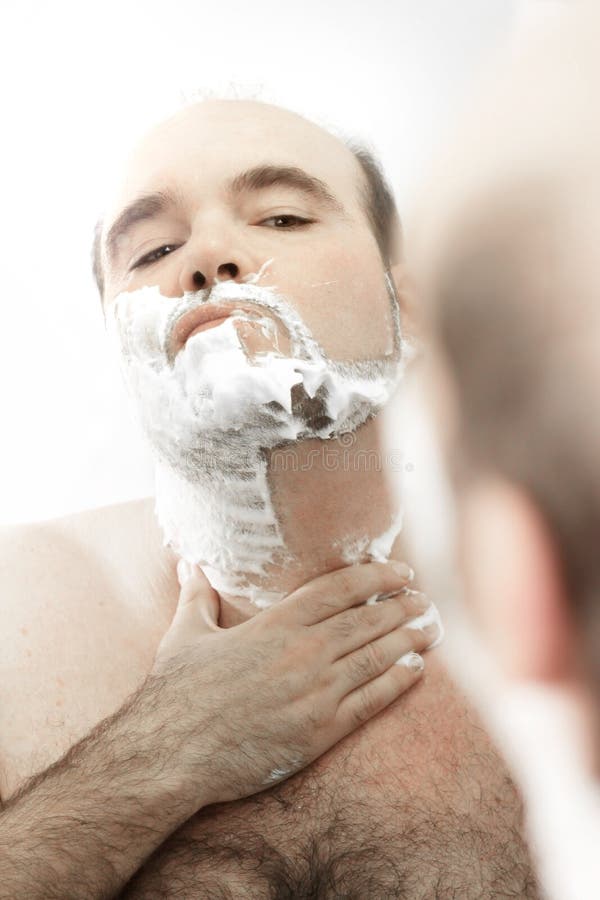Man shaving face stock photo. Image of people, human - 23254866