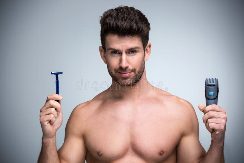 Man shaving stock photo. Image of shave, people, razor - 80324418