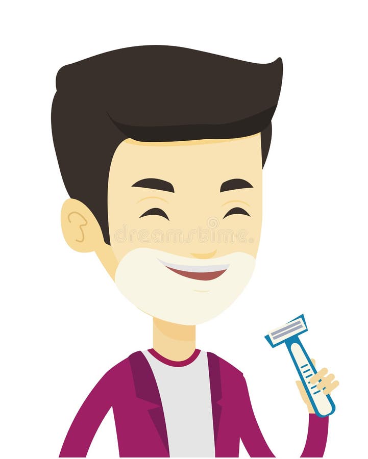 Asian Man Shaving Stock Illustrations – 35 Asian Man Shaving Stock ...
