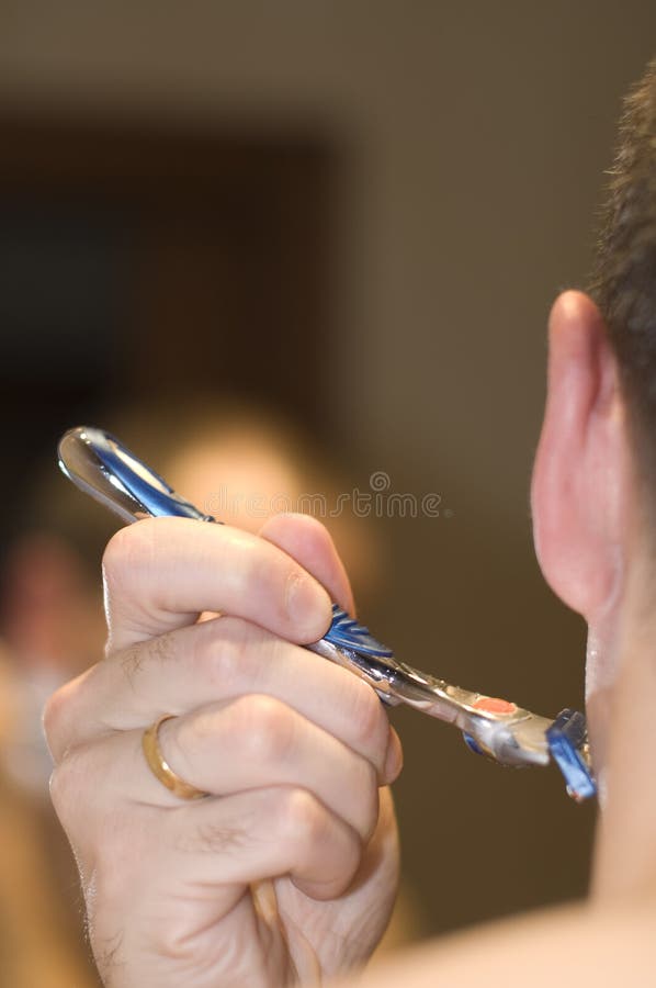Man shaving off stock image. Image of hygiene, head, cleanliness - 35180353