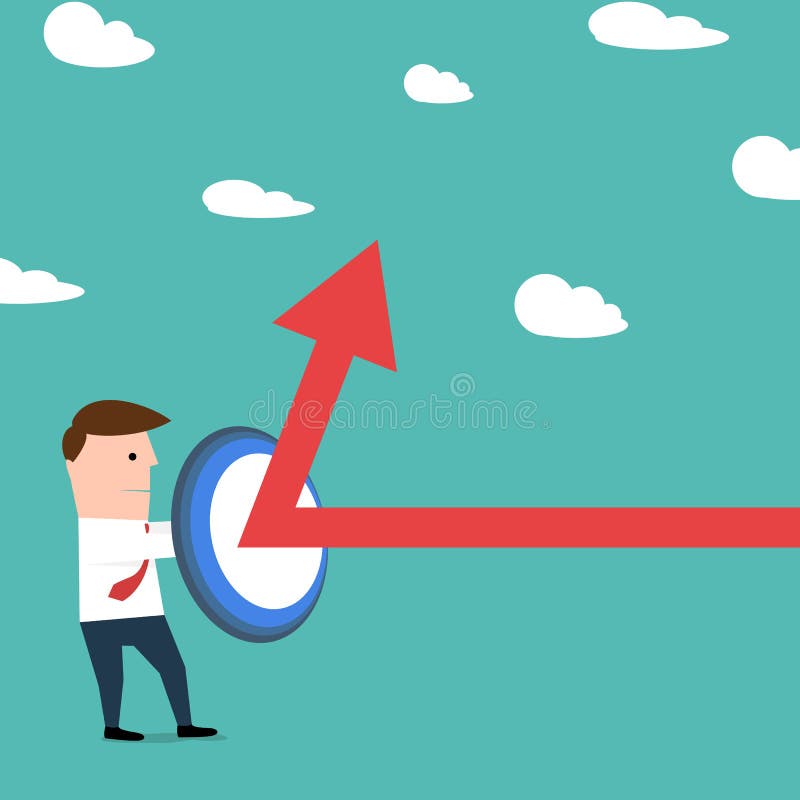 Man with Shield Deflecting an Arrow Stock Vector - Illustration of ...