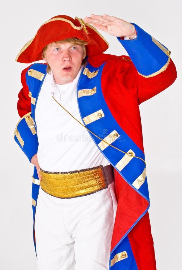 Man in Ships Captain Costume Stock Photo - Image of entertainment, ship ...