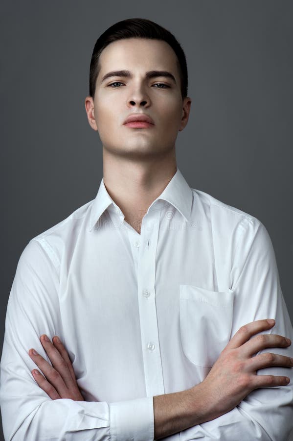 Man in Shirt with Unbuttoned Buttons Stock Photo - Image of model ...