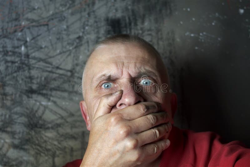 Man in Shock stock photo. Image of person, vertical, facial - 87884064