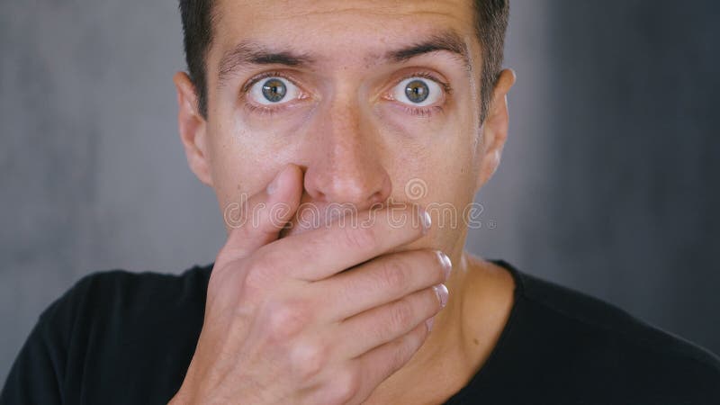Man is Shocked To See Something Terrible. Shocked, Stunned Man Stock ...