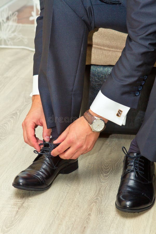 Man and shoes stock image. Image of cufflinks, shoelaces - 30491175