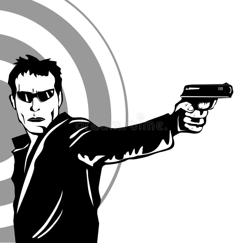 Man Shooting Gun Clip Art