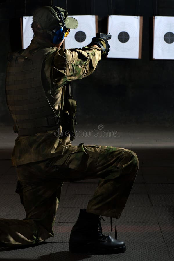 Guns shooting range stock image. Image of person, handgun - 28599177