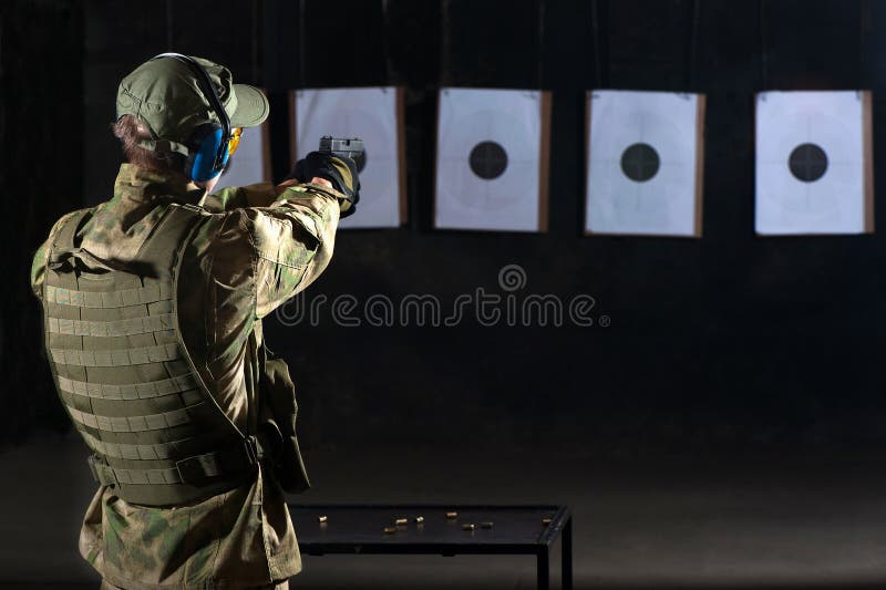 Man shooting stock image. Image of security, eyewear - 46005813