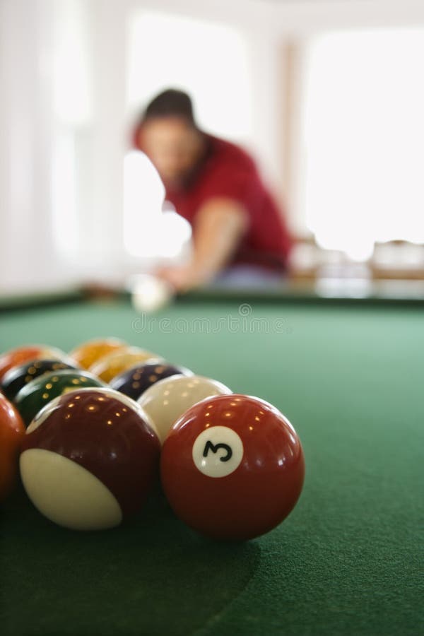 Man Shooting Pool stock photo. Image of lifestyle, adult - 12717646