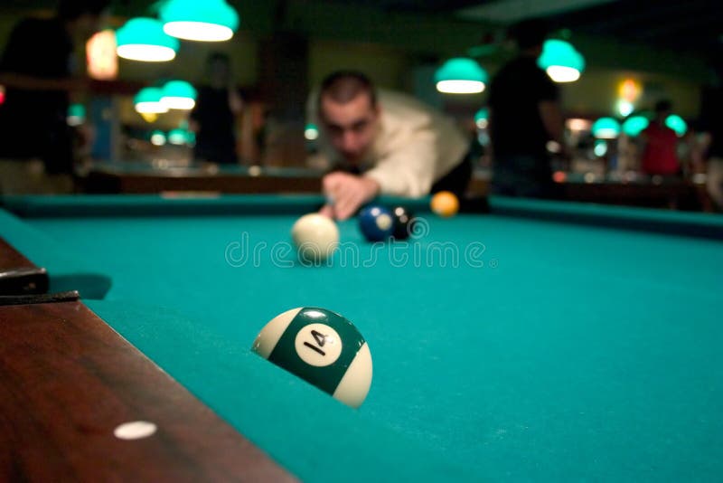 Man shooting pool stock image. Image of sport, ball, competition - 181797