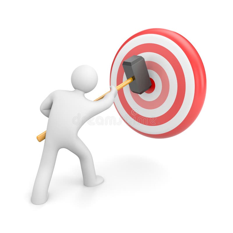 Man shoots a target stock illustration. Illustration of perfect - 31330400