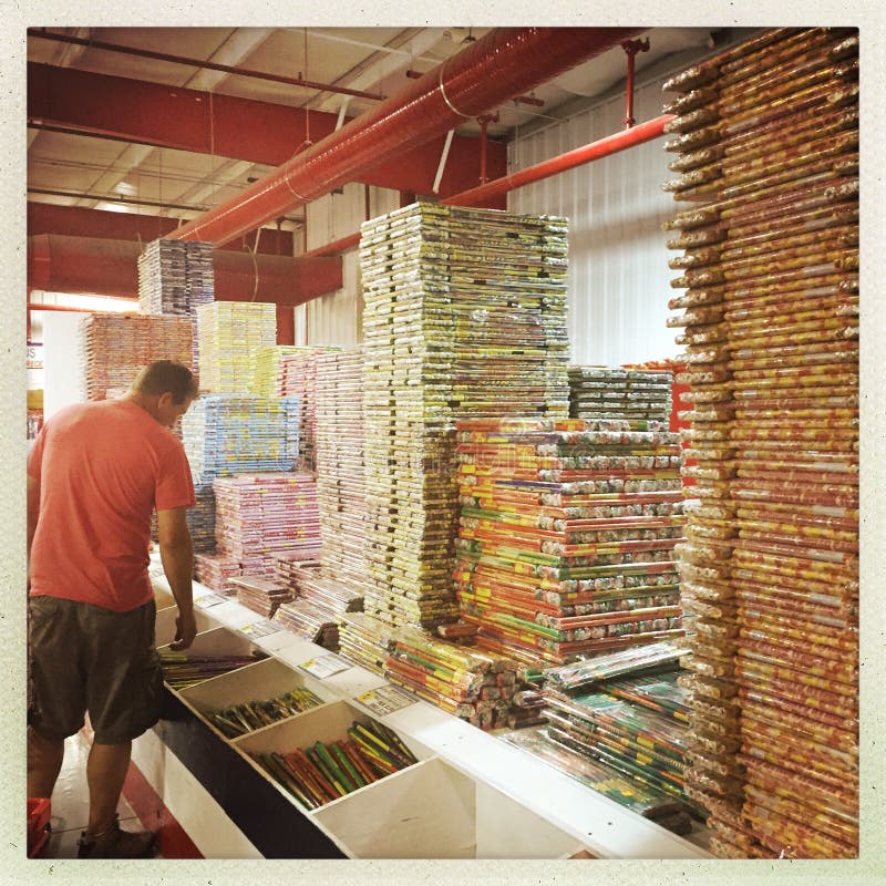 Fireworks display editorial photo. Image of stack, store - 74003046